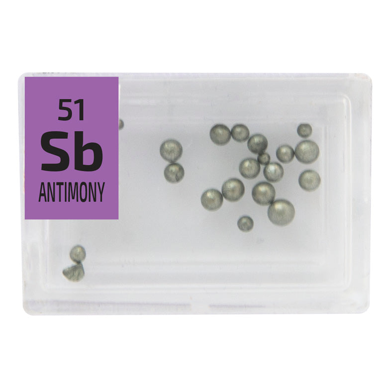 Antimony Pellets Periodic Element Tile - Small | The Periodic Element Guys