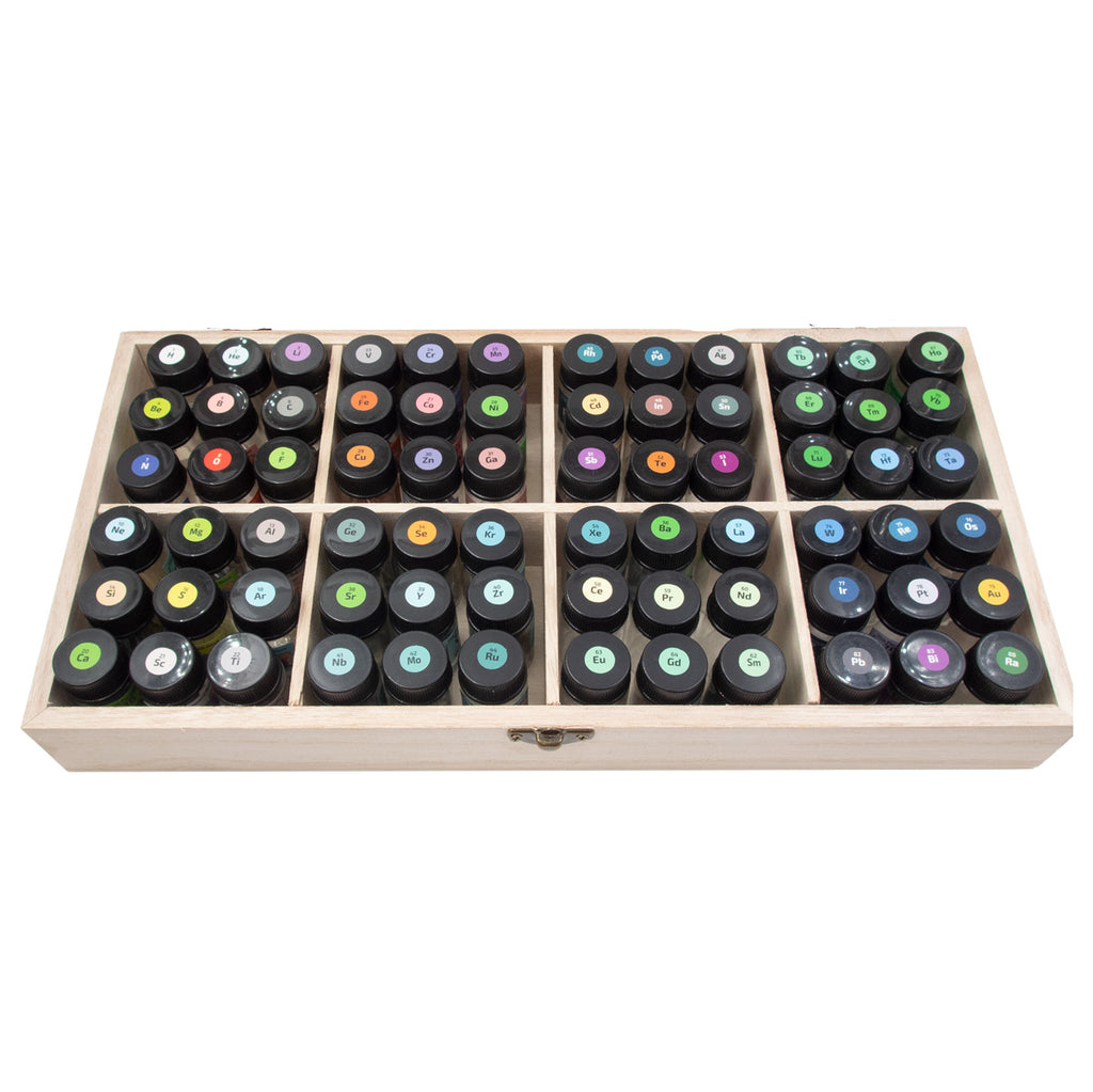 Chemistry Element Set Including 72 Periodic Table Samples in a Labeled ...