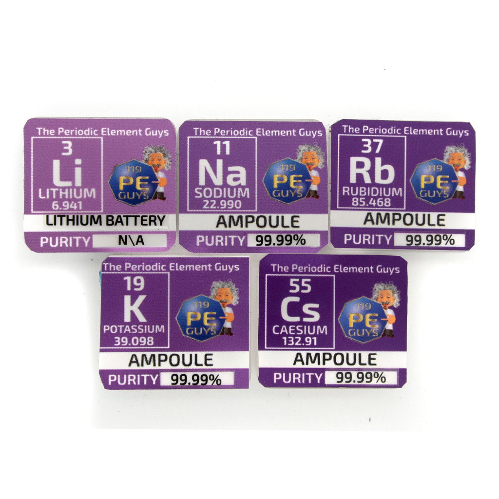 The Alkali Metals Set Sealed in Periodic Element Tiles | The Periodic ...