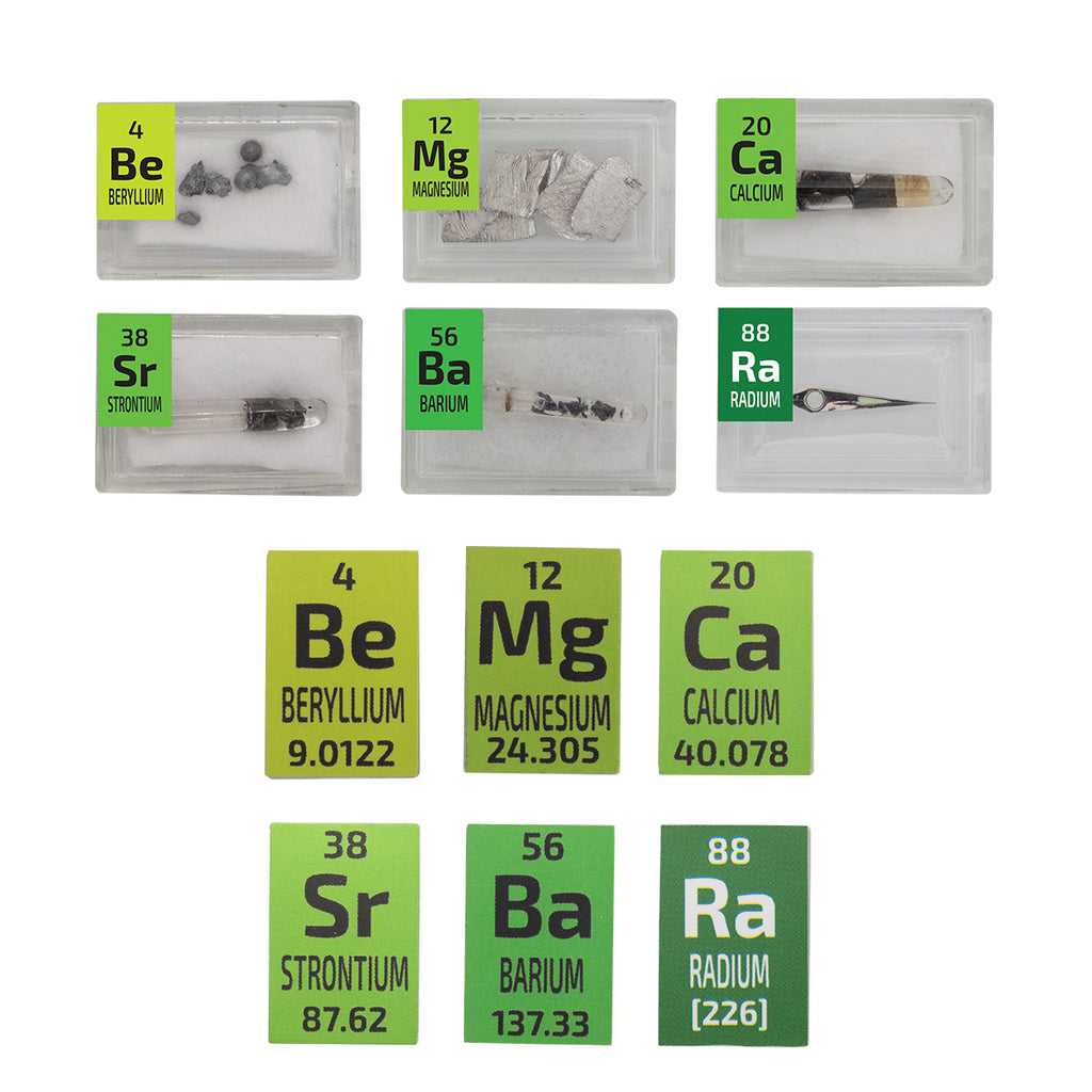 6 x Alkaline Earth Element Sample Set | The Periodic Element Guys