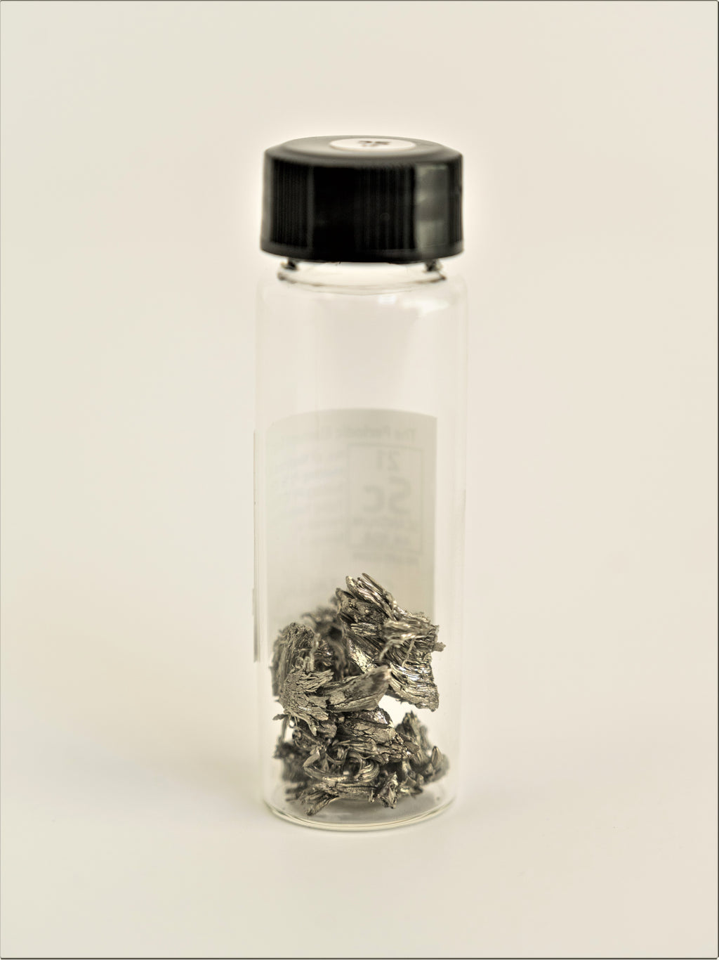 Scandium Crystal 3 Grams 99.99% in our new "Stand Tall" Glass Vials ...