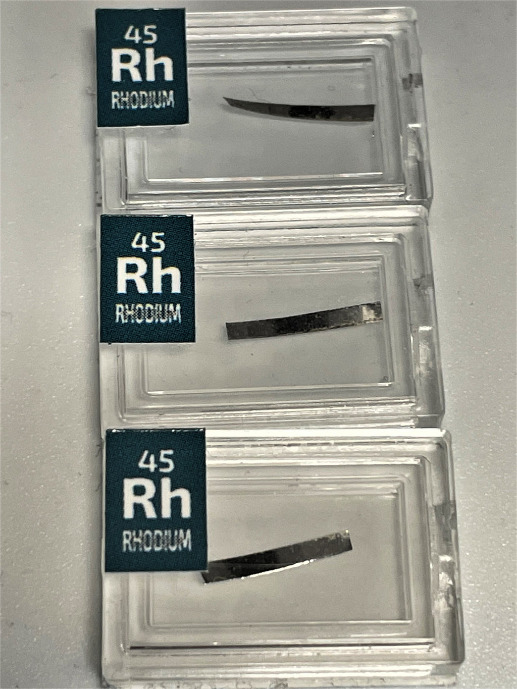 Rare Pure Rhodium Foil Strip 99.9% 10mm x 1mm x 0.025mm in Periodic ...
